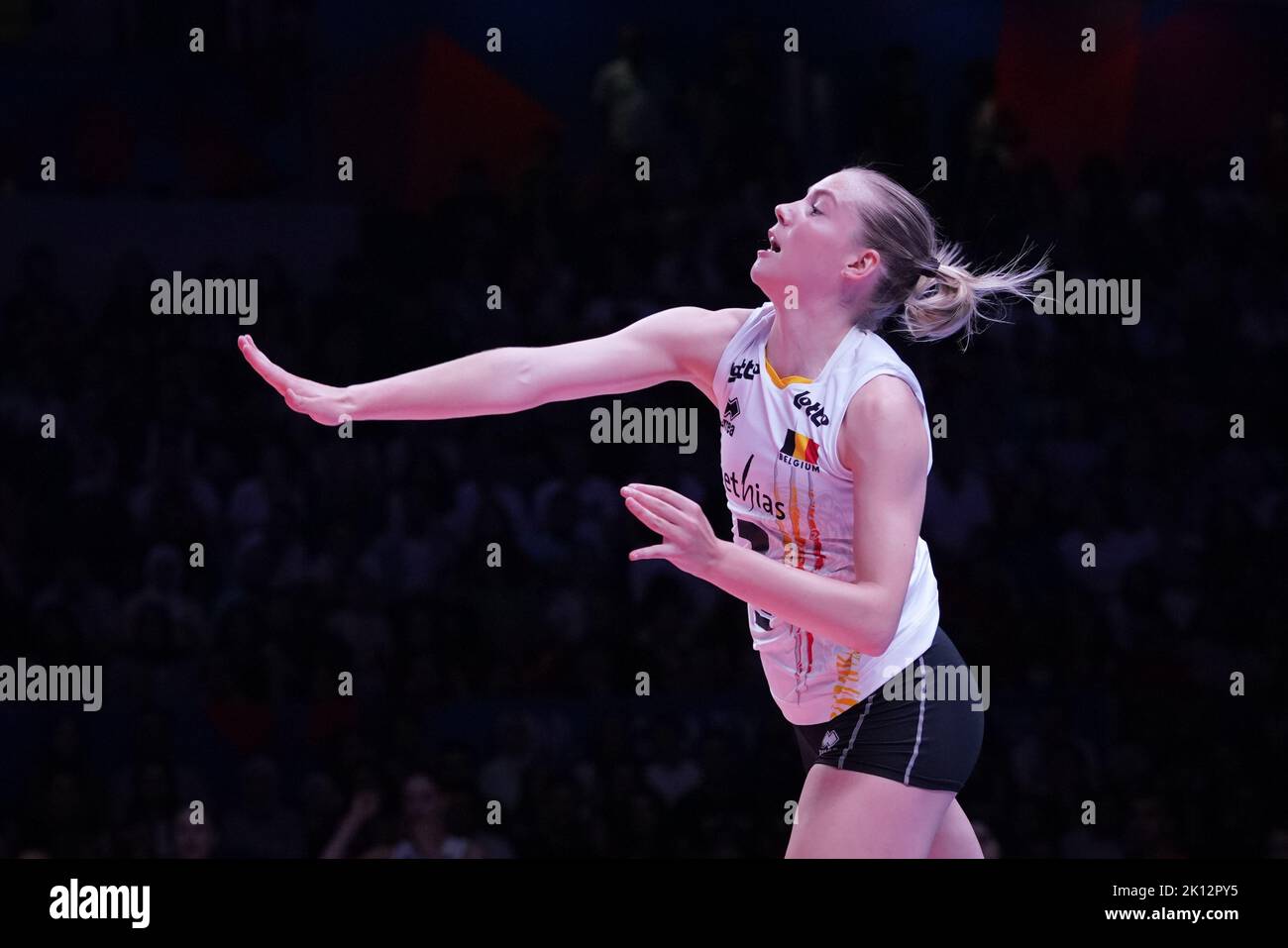 ANKARA, TURKIYE - JUNE 05, 2022: Van Gestel Celine serves during ...