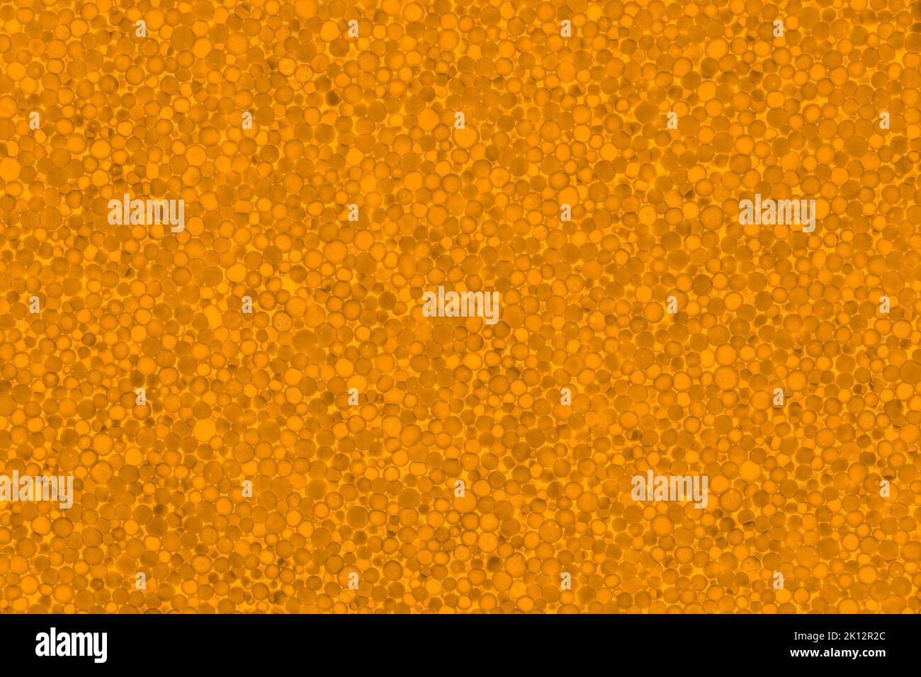 Orange polystyrene or styrofoam texture background. Full frame shot of ...