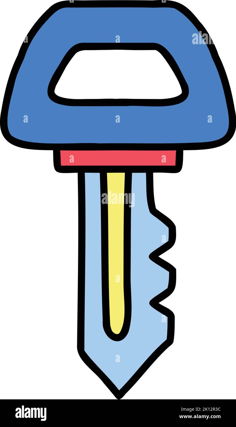 Hand Drawn key illustration isolated on background Stock Vector Image ...