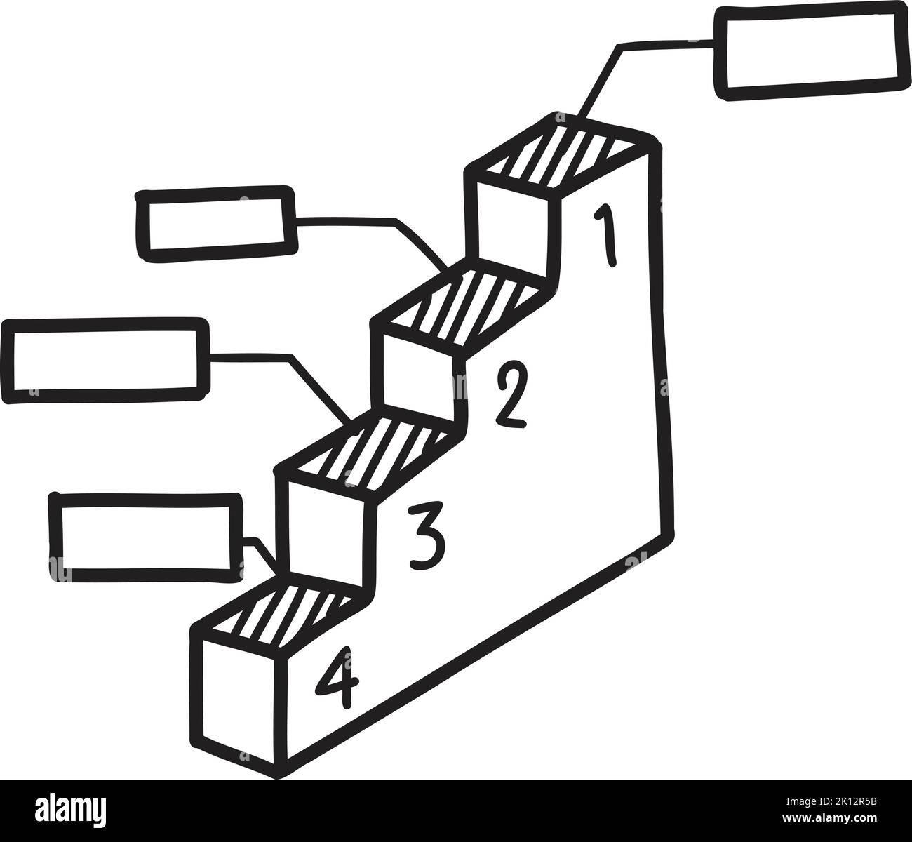 Hand Drawn graph illustration isolated on background Stock Vector Image ...