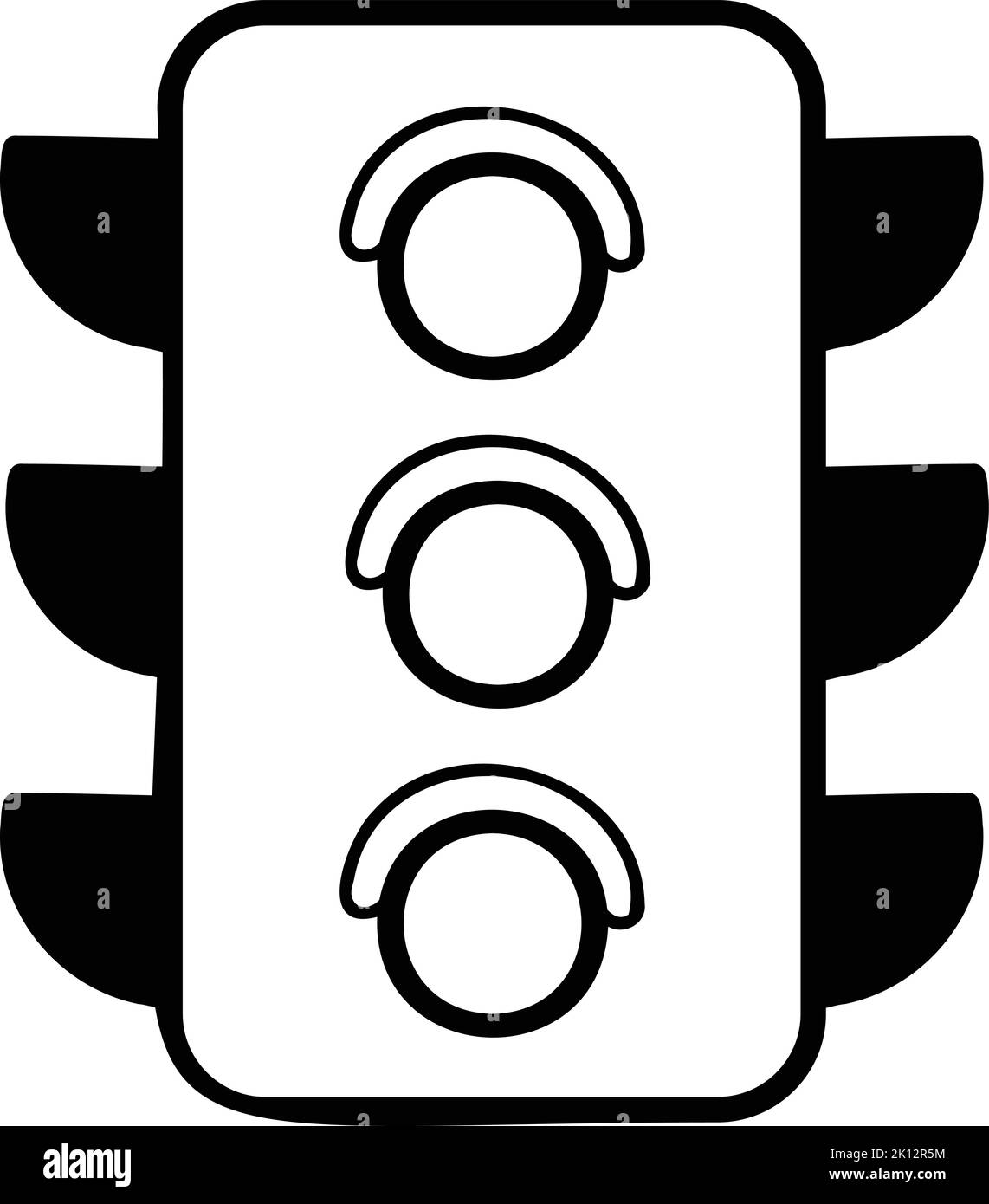 Hand Drawn traffic light illustration isolated on background Stock ...