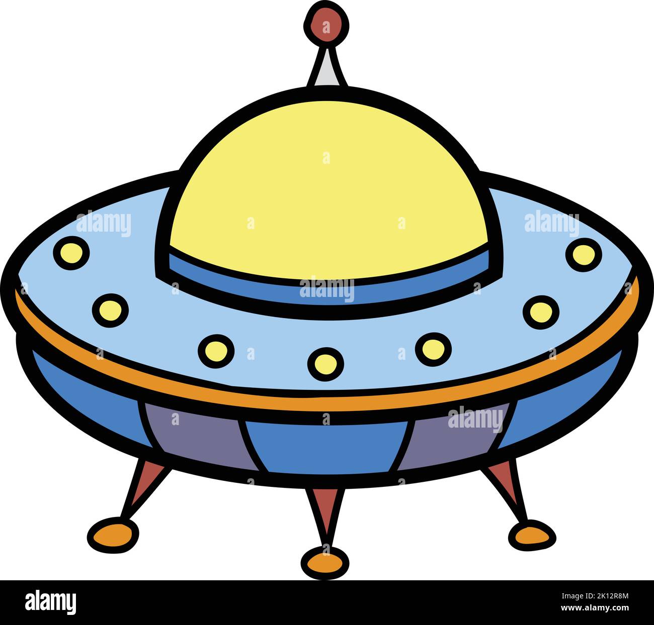 Ufo spaceship isolated on black hi-res stock photography and images - Alamy