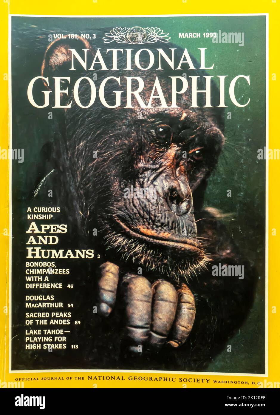 National Geographic magazine cover, March 1992 Stock Photo - Alamy