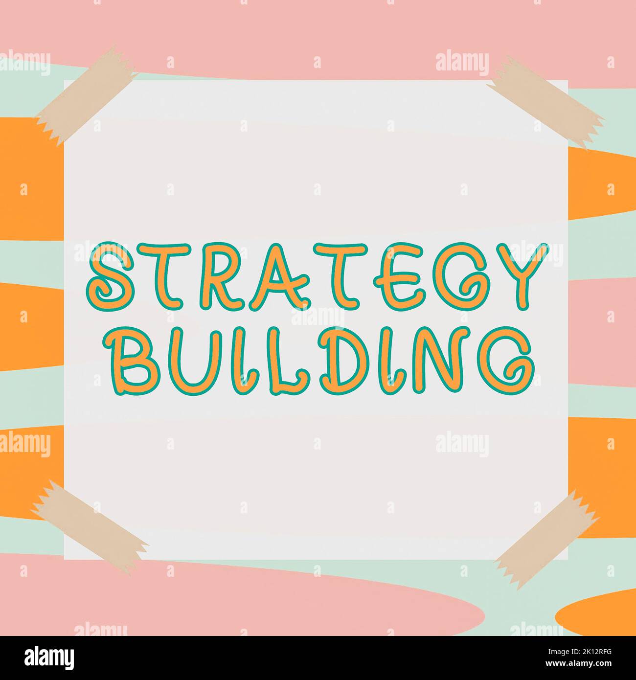 Sign displaying Strategy BuildingLeveraging Buying and acquiring others ...