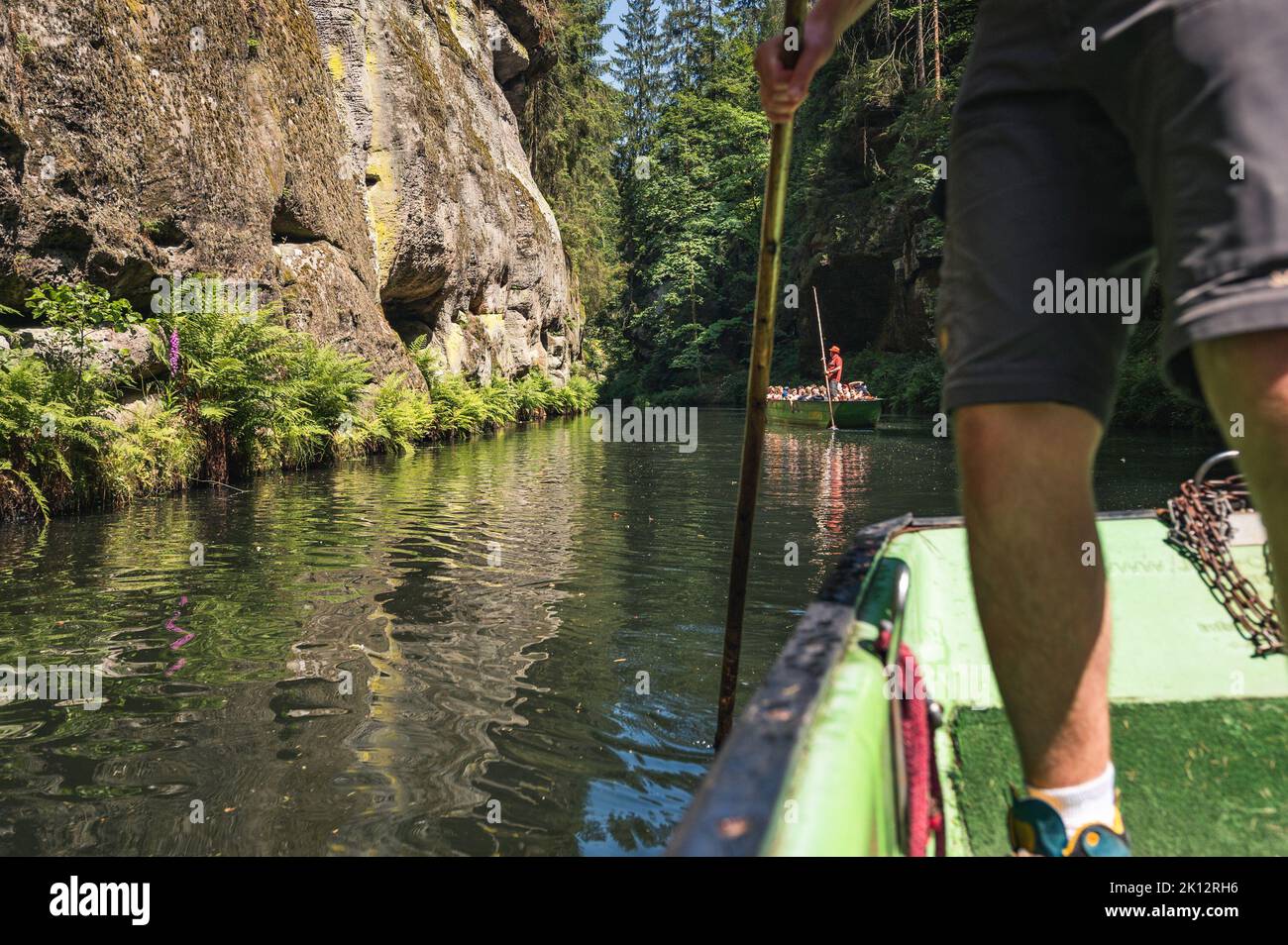 Touirists in the boat at Edmundova Souteska (Edmund's Gorge Stock Photo ...