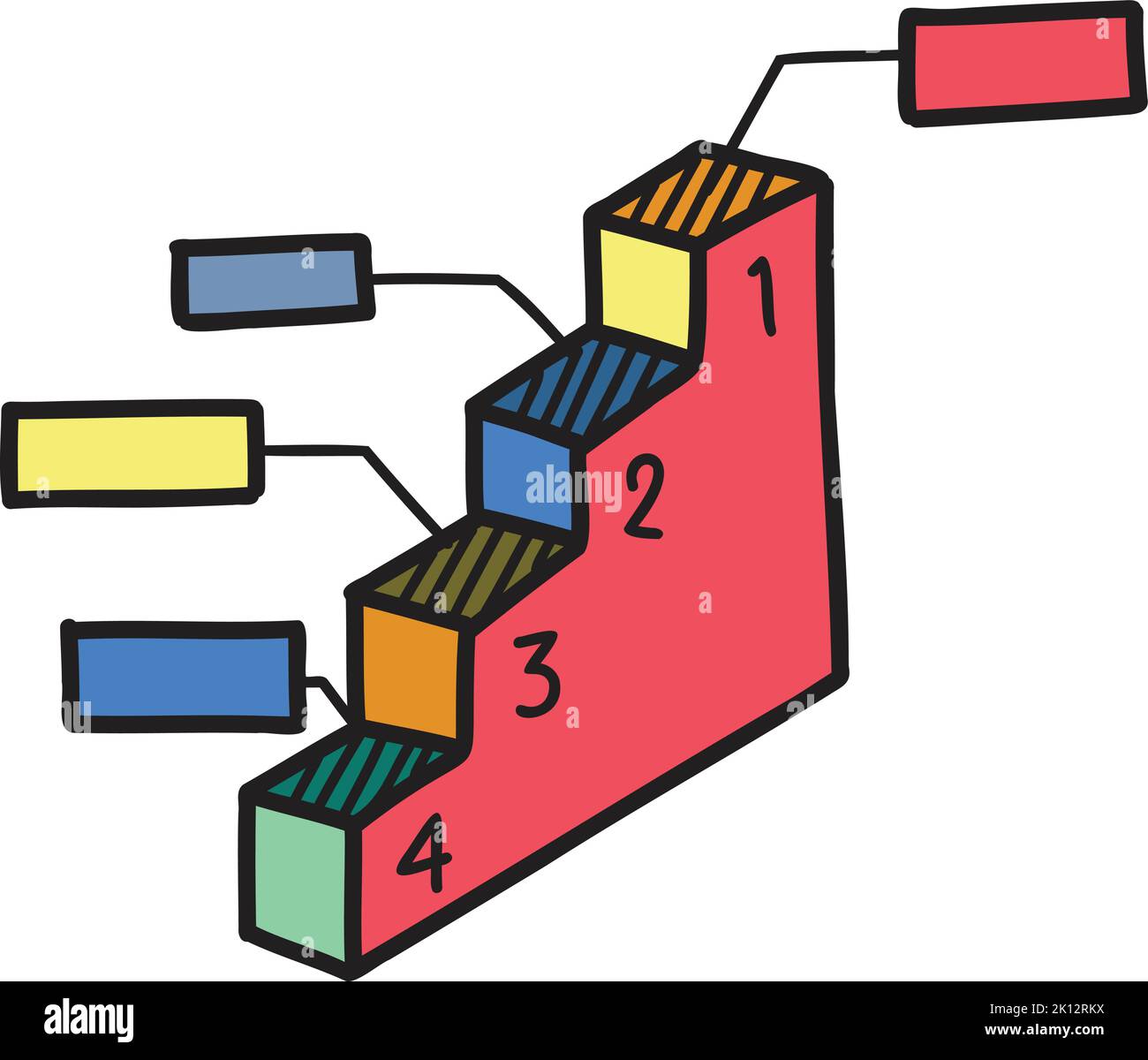 Hand Drawn graph illustration isolated on background Stock Vector Image ...