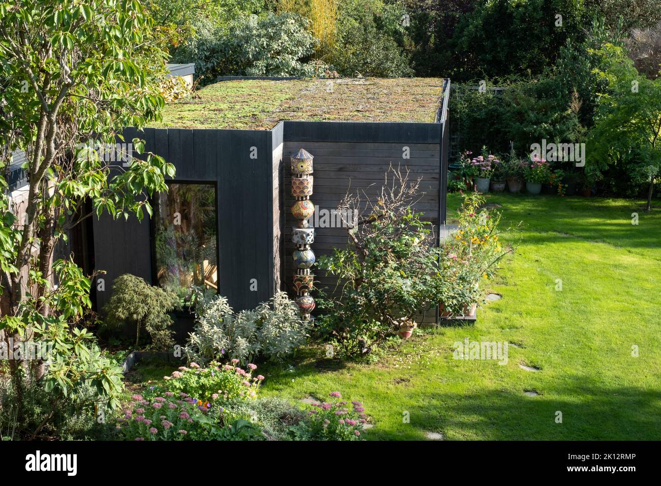Suburban garden in Pinner, Middlesex, with sustainable eco friendly ...