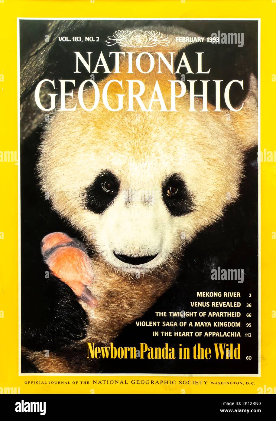 National Geographic magazine cover, February 1993 Stock Photo - Alamy
