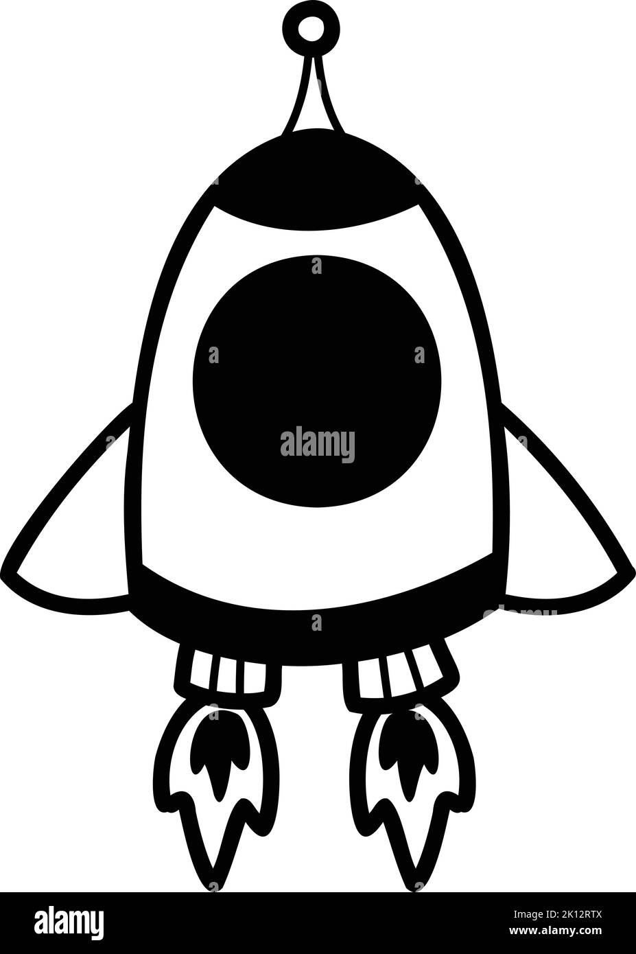 Hand Drawn rocket illustration isolated on background Stock Vector ...