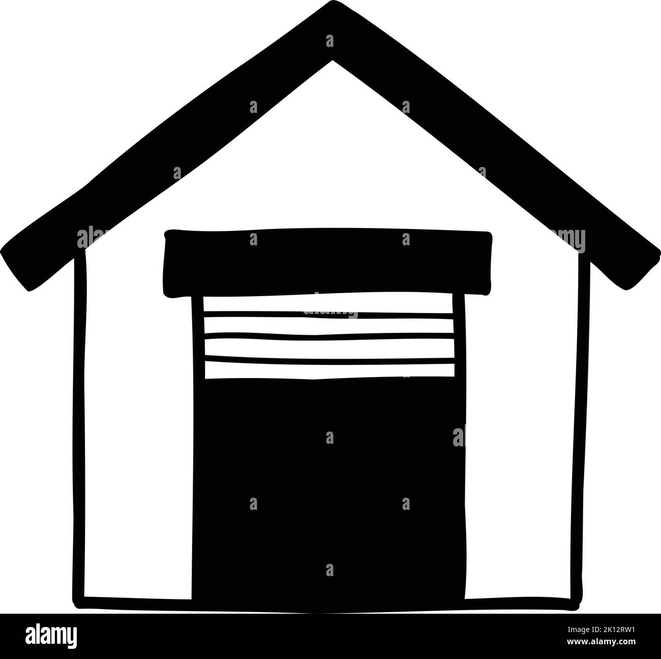 Hand Drawn garage illustration isolated on background Stock Vector ...