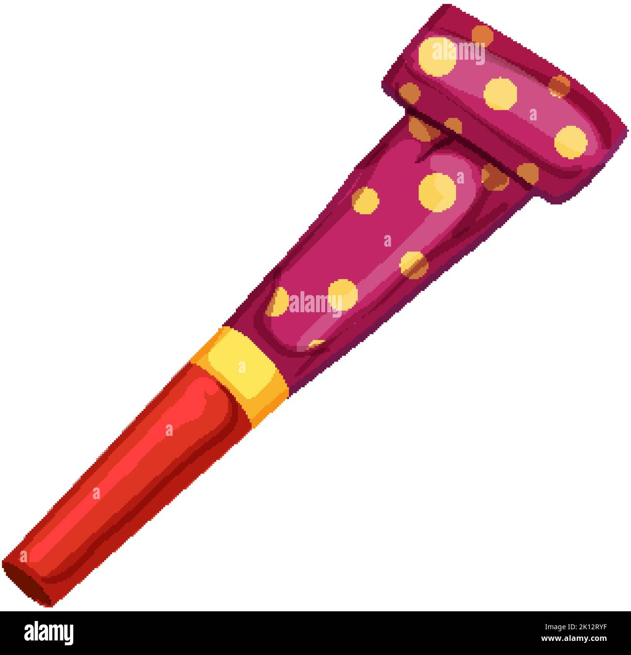 birthday party whistle cartoon vector illustration Stock Vector Image ...