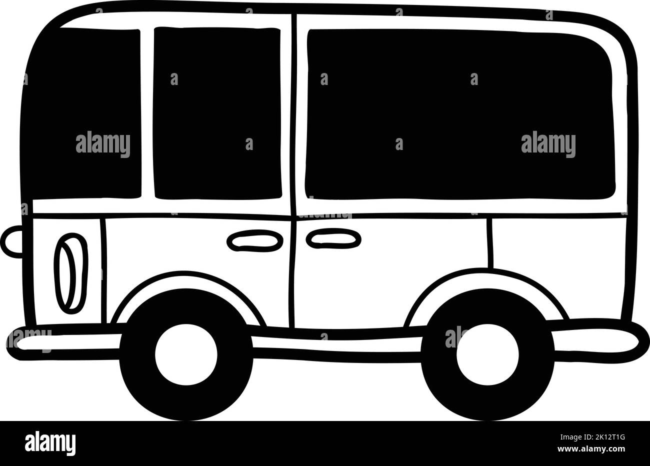Hand Drawn bus illustration isolated on background Stock Vector Image ...