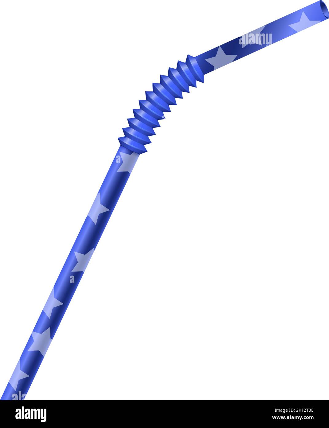 Party straw. Disposable plastic. Drinking pipe mockup Stock Vector ...