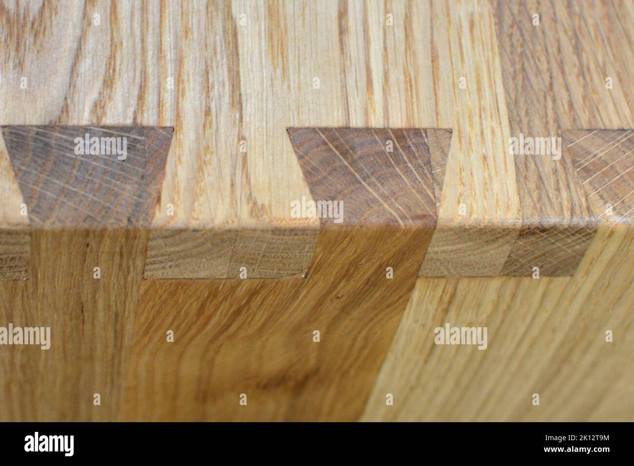 Wooden dinner table surface. Natural wood furniture close view ...