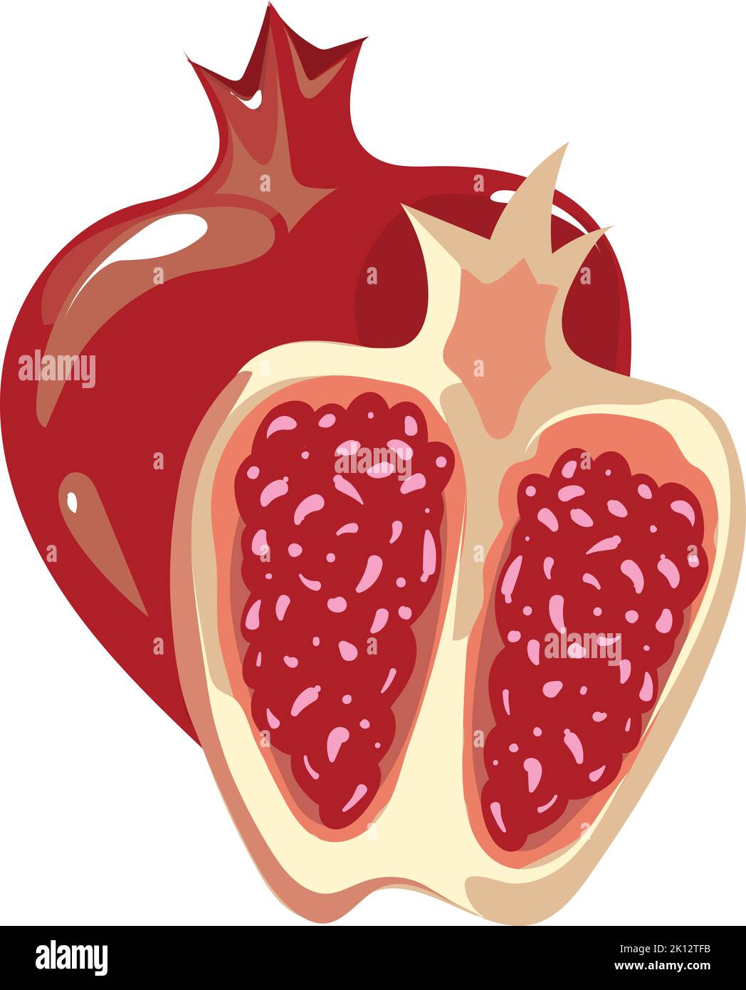 Decorative pomegranate Cut Out Stock Images & Pictures - Alamy