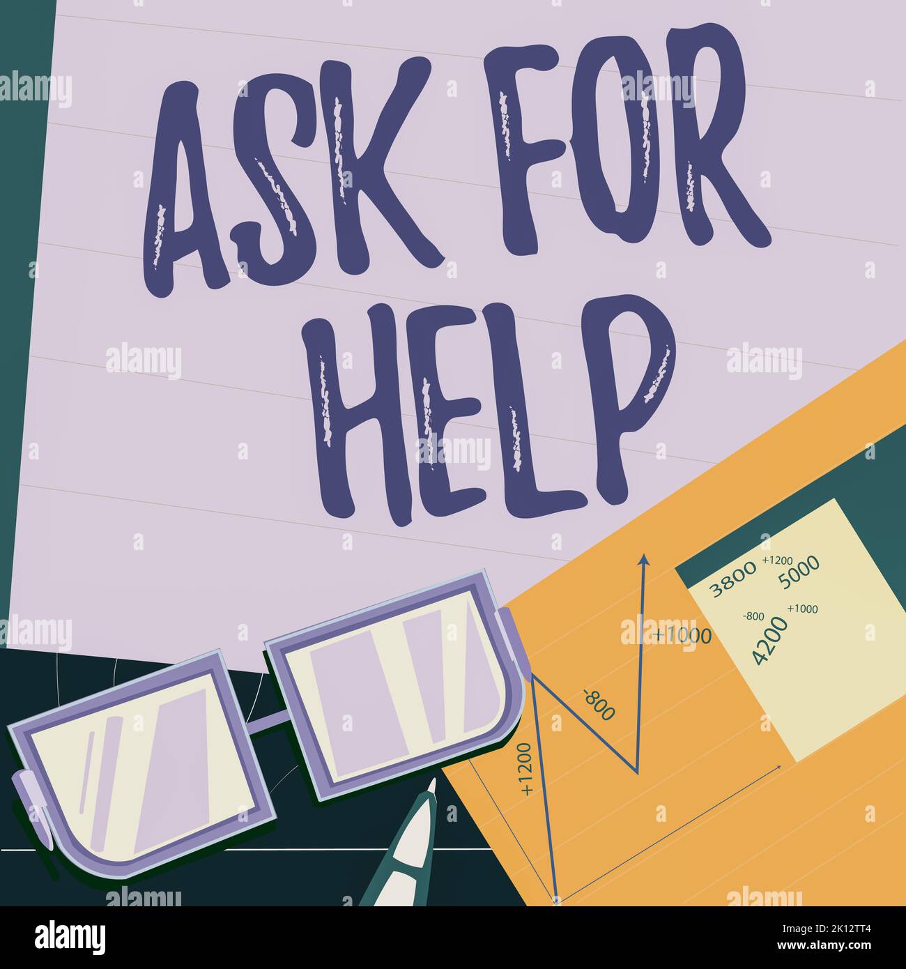 Conceptual caption Ask For Help. Business idea Request to support ...