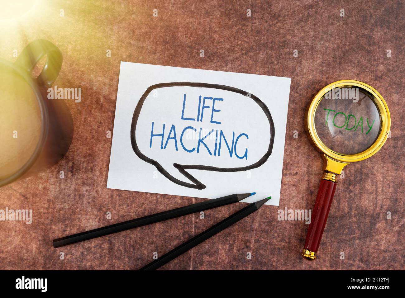 Hand writing sign Life Hacking. Word for Simple and clever techniques ...