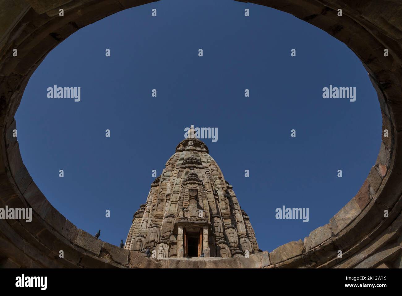 top of Old Durgabari Temple in Amer City in India Stock Photo - Alamy