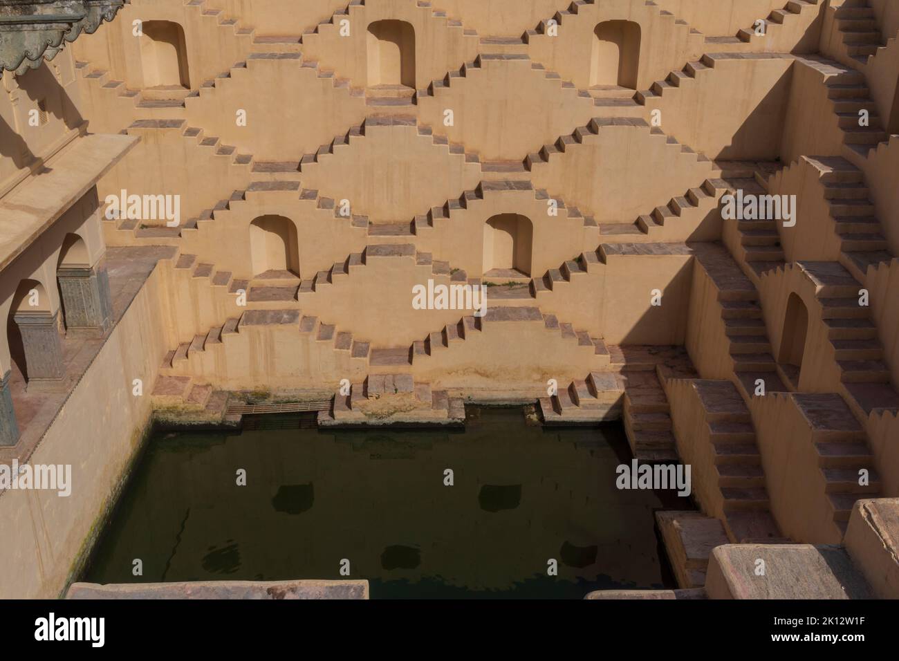 sight of old stepwell in Amer city in India Stock Photo - Alamy