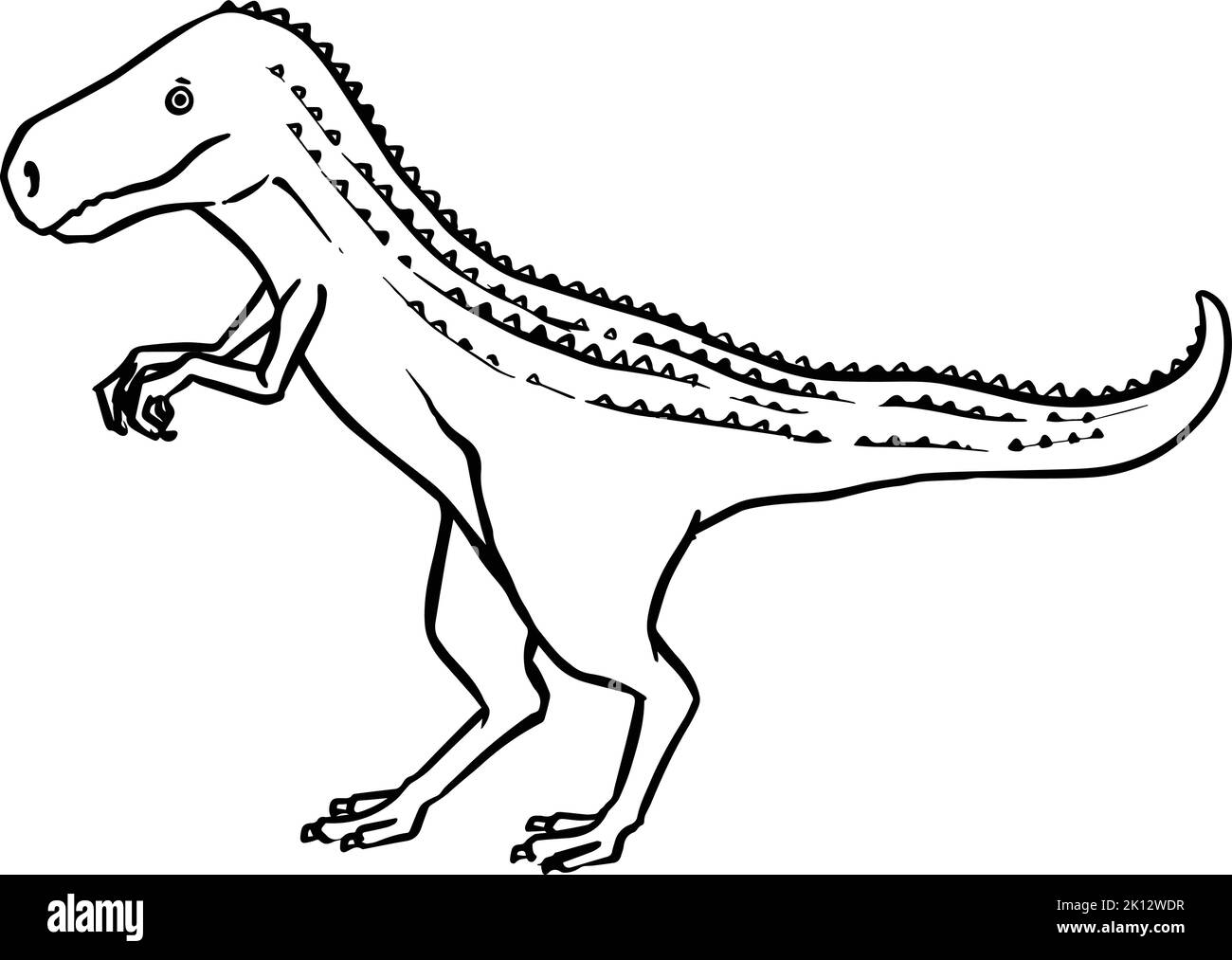 Hand drawn tyrannosaurus dinosaurs. Vector illustration Stock Vector ...