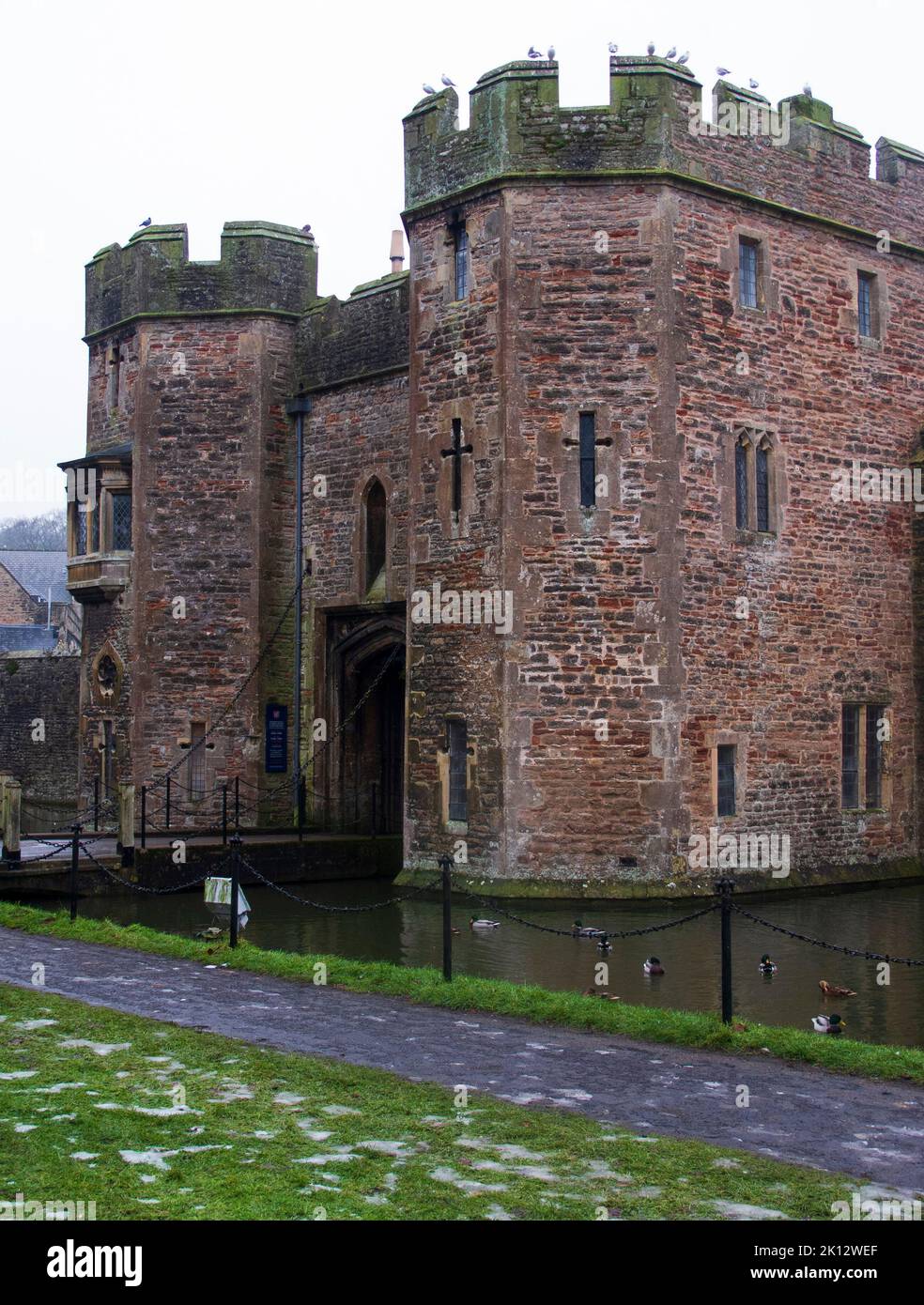 Castle on a river Stock Photo - Alamy