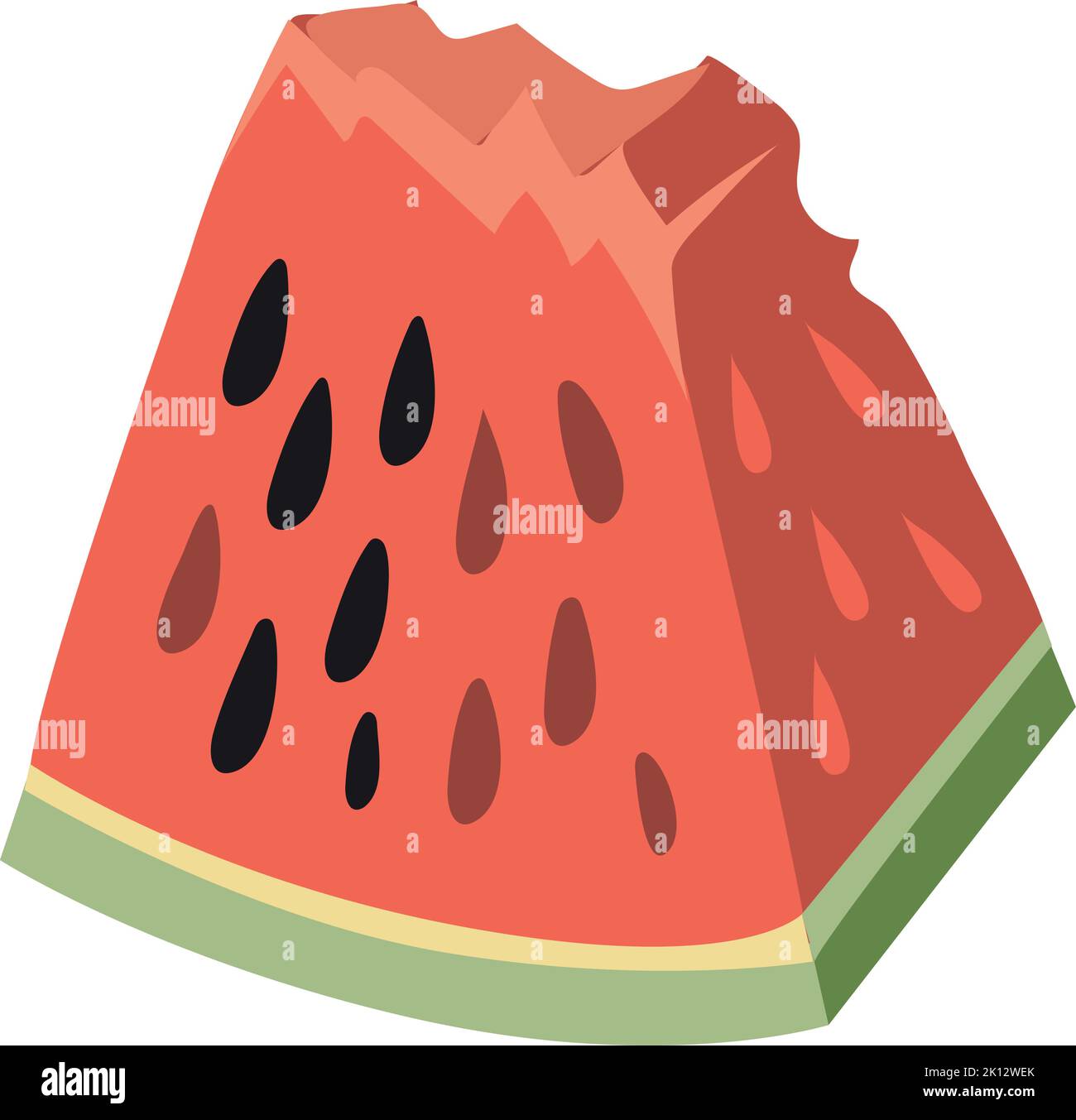 Watermelon slice icon. Cartoon summer fruit symbol Stock Vector Image & Art - Alamy