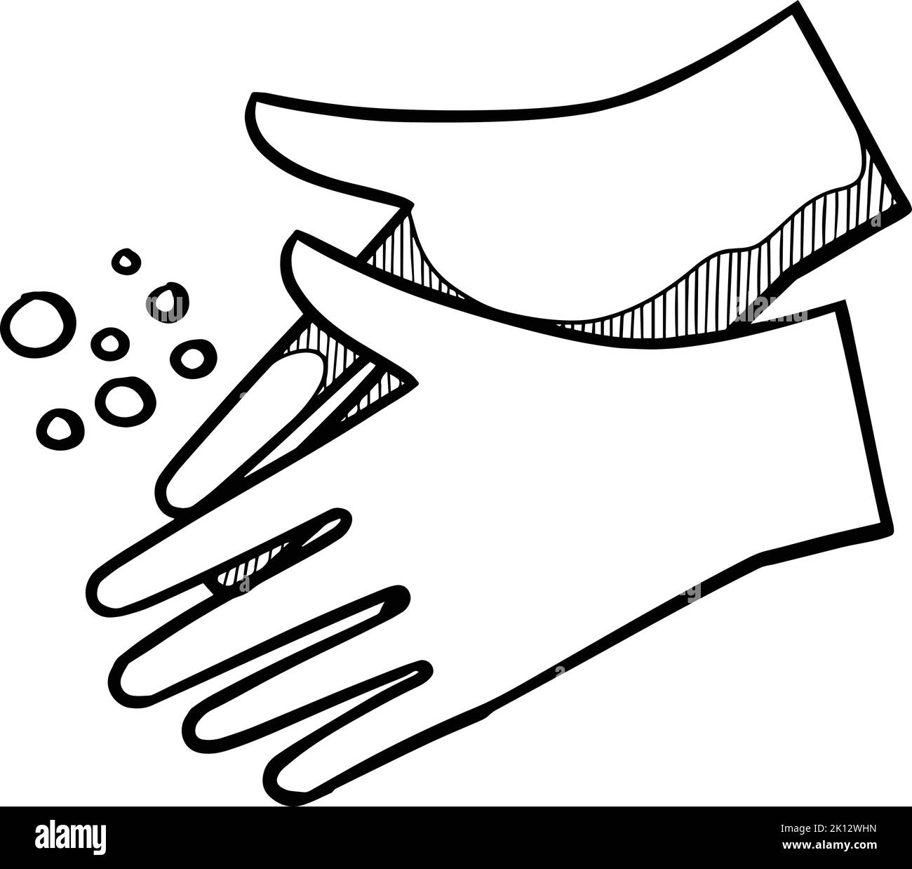Hand washing drawing. Vector illustration Stock Vector Image & Art - Alamy