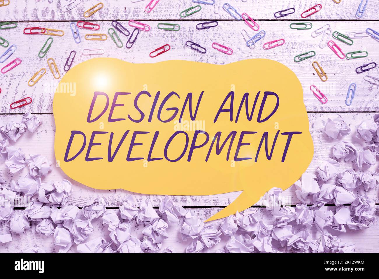 Text sign showing Design And Development. Word for Defining the ...