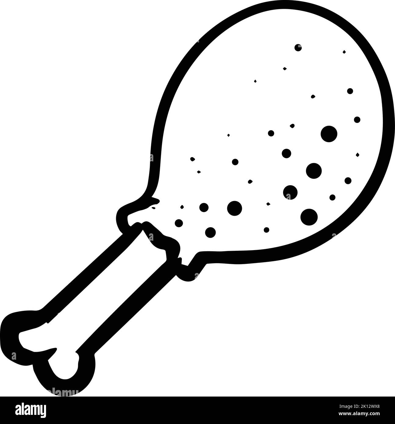 Hand drawn chicken drum stick. Vector illustration Stock Vector Image ...