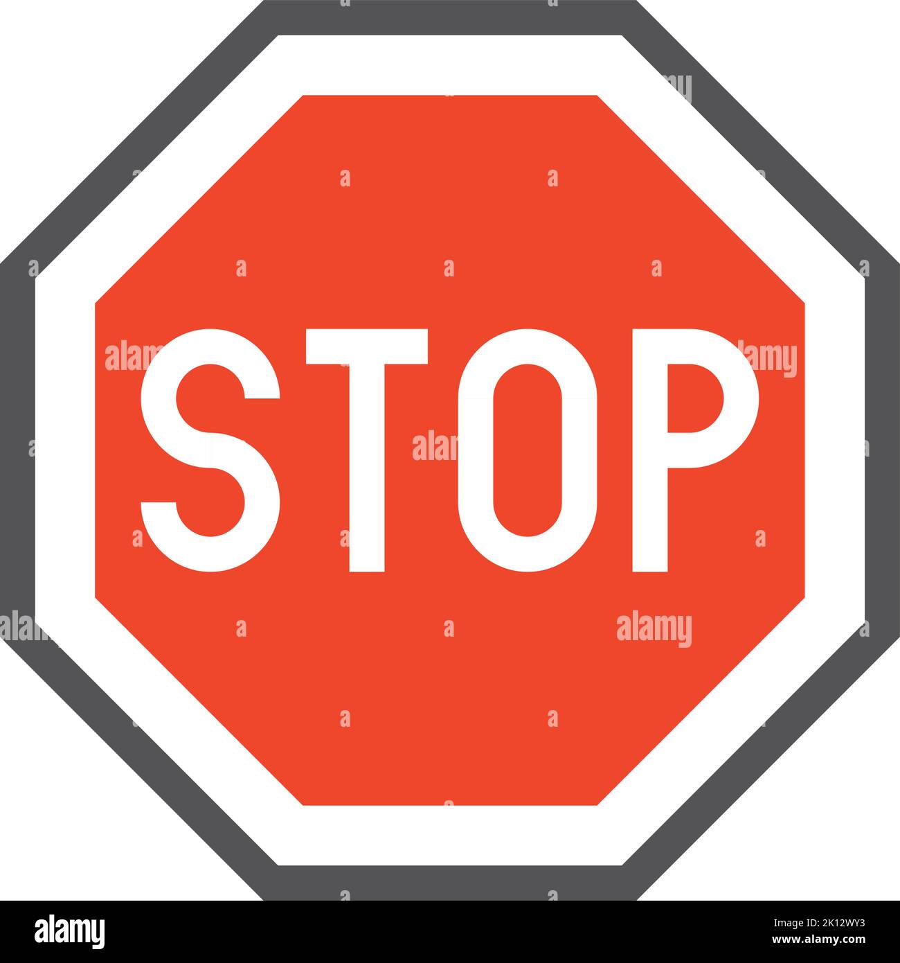 Stop road sign. Red octagon street symbol Stock Vector Image & Art - Alamy