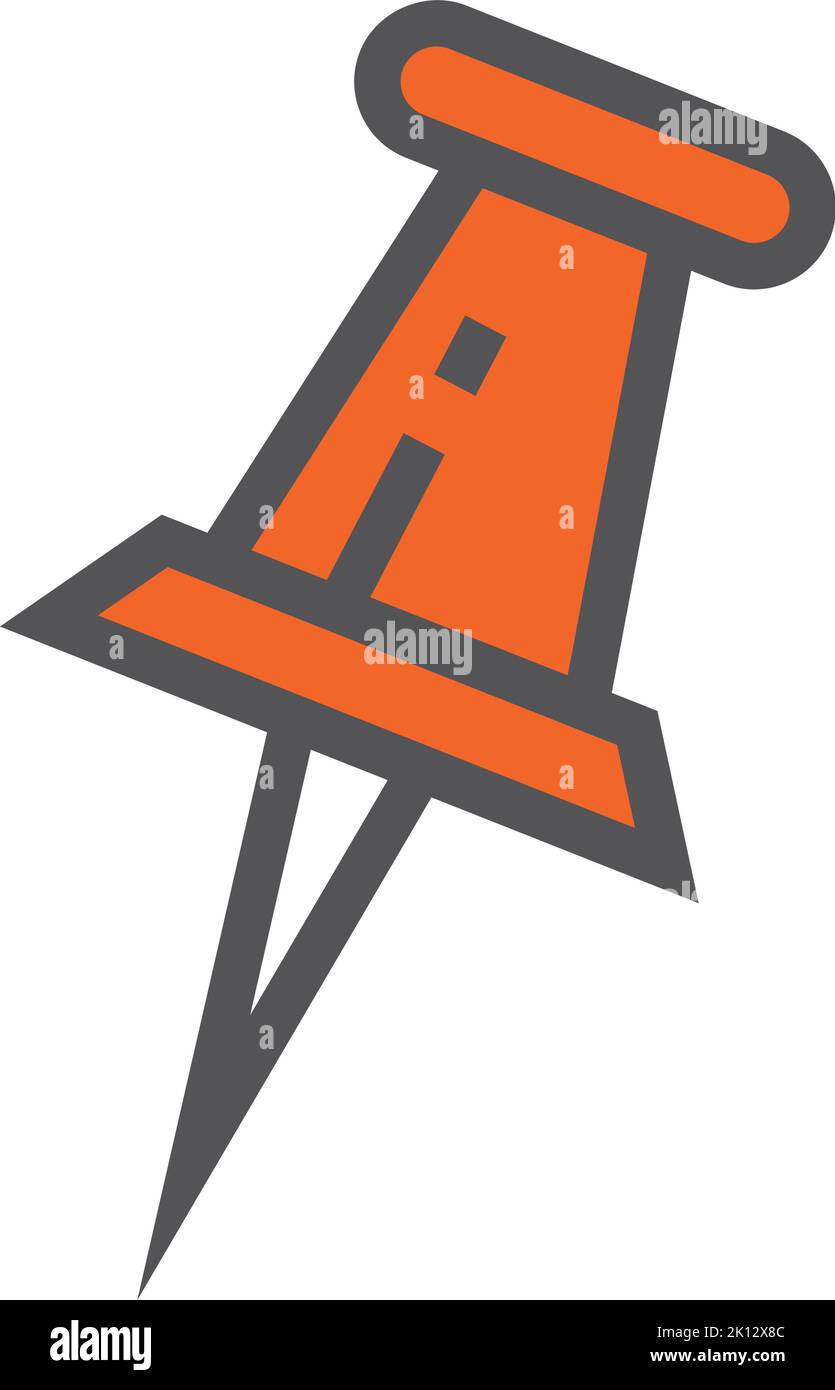 Red push pin icon. Thumb tack symbol Stock Vector Image & Art - Alamy