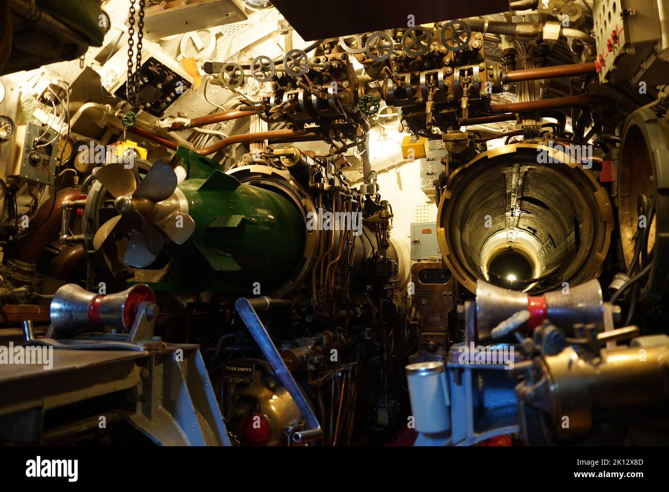torpedo room military war submarine warship ship interior Stock Photo ...