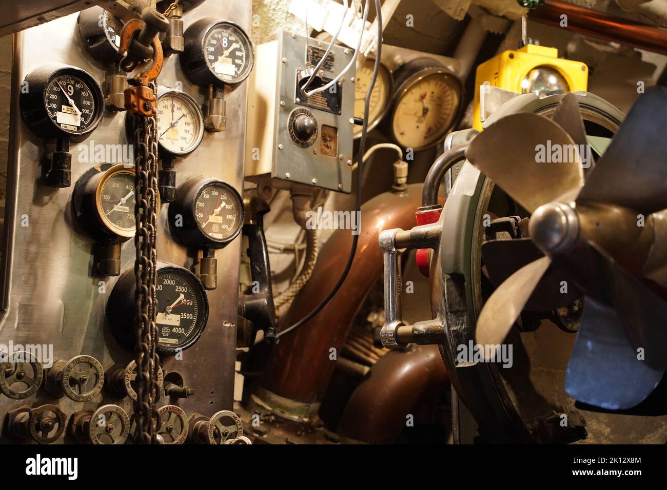 military war submarine warship ship interior Stock Photo - Alamy