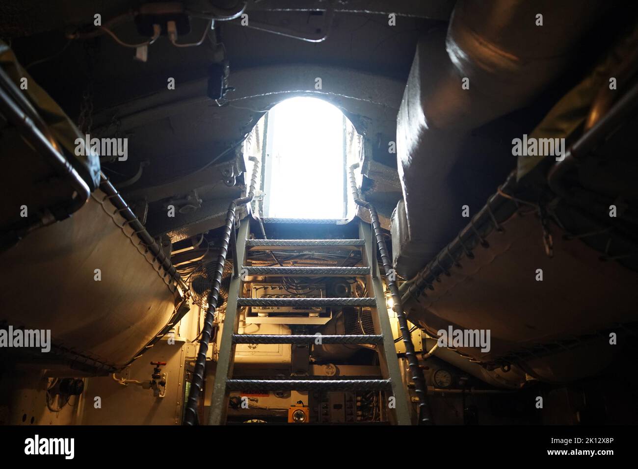 military war submarine warship ship interior Stock Photo - Alamy