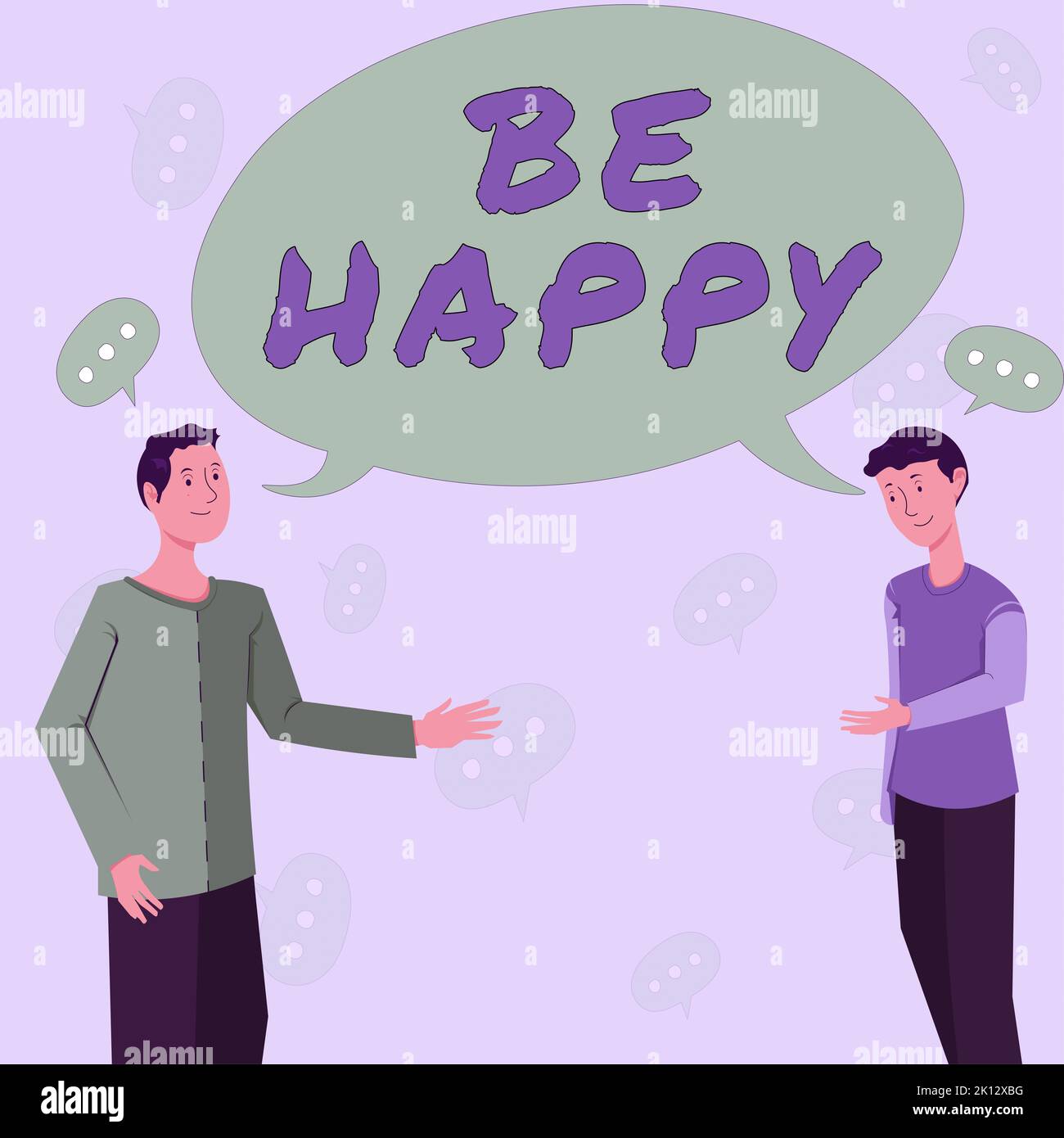 Text caption presenting Be Happy. Business concept live every moment as ...