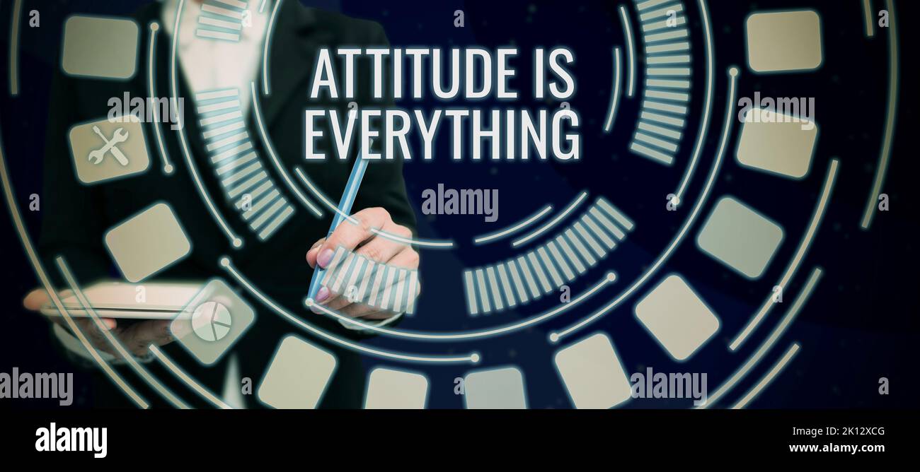 Text caption presenting Attitude Is Everything. Business idea Positive ... Text caption presenting Attitude Is Everything. Business idea Positive ...