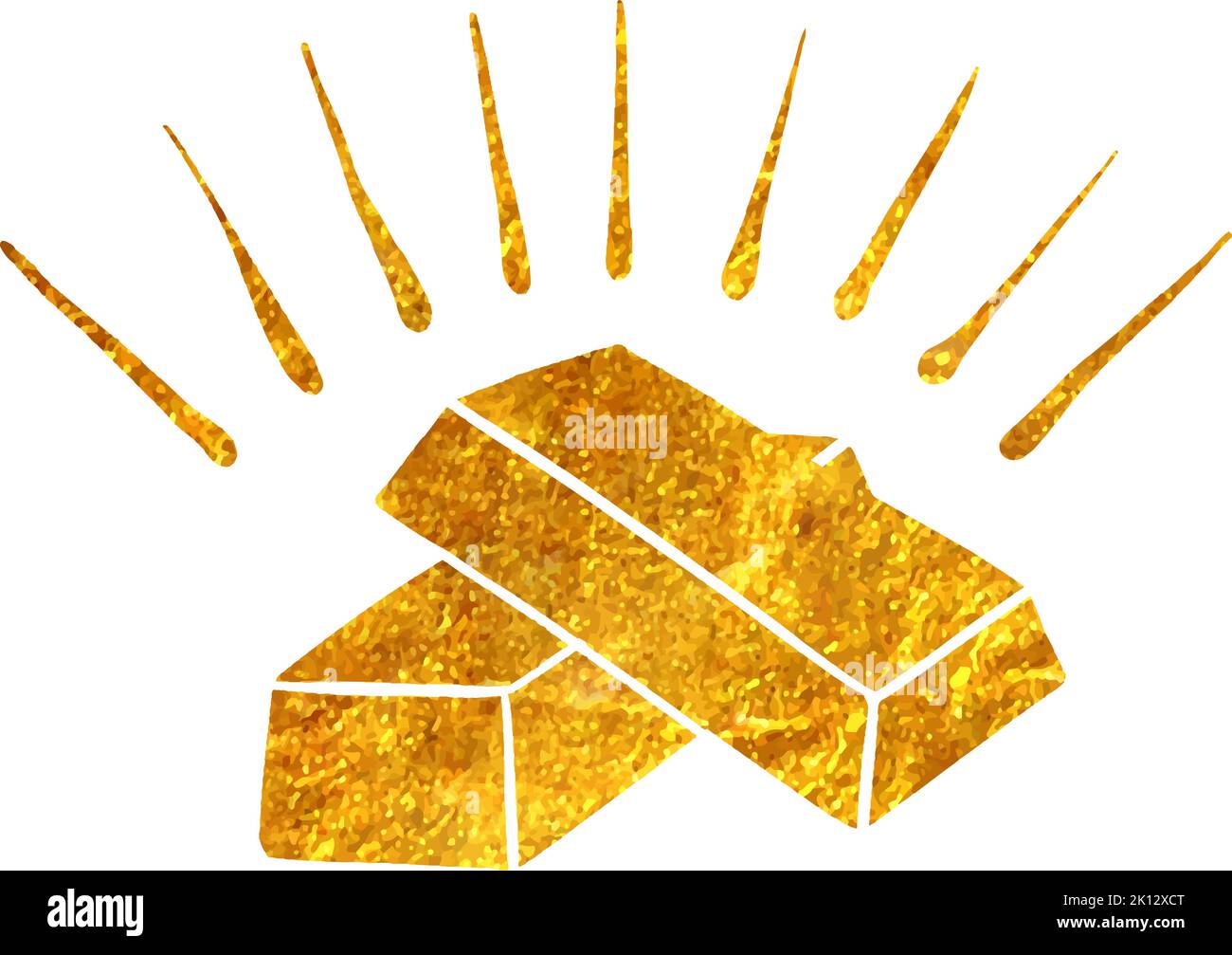 shining gold bar icon in golden style. vector illustration Stock Vector Image & Art - Alamy