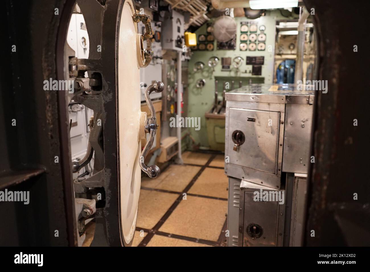 military war submarine warship ship interior Stock Photo - Alamy