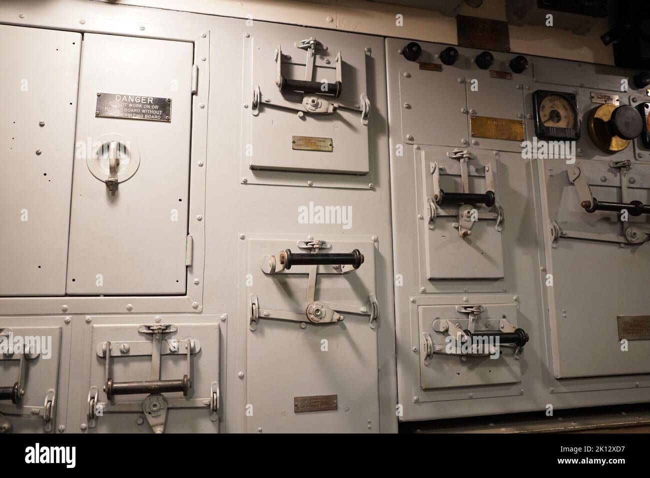 military war submarine warship ship interior Stock Photo - Alamy
