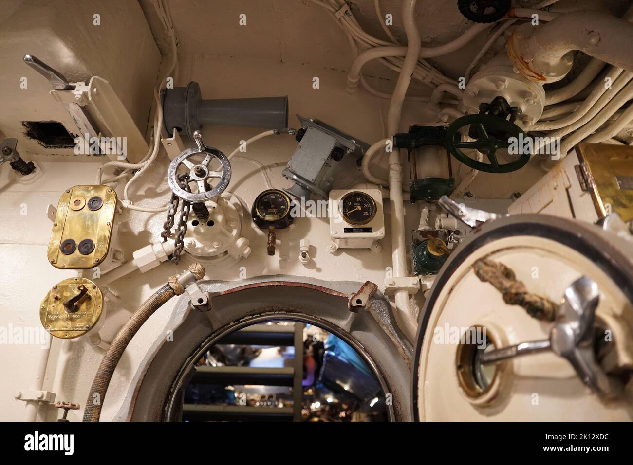 military war submarine warship ship interior Stock Photo - Alamy