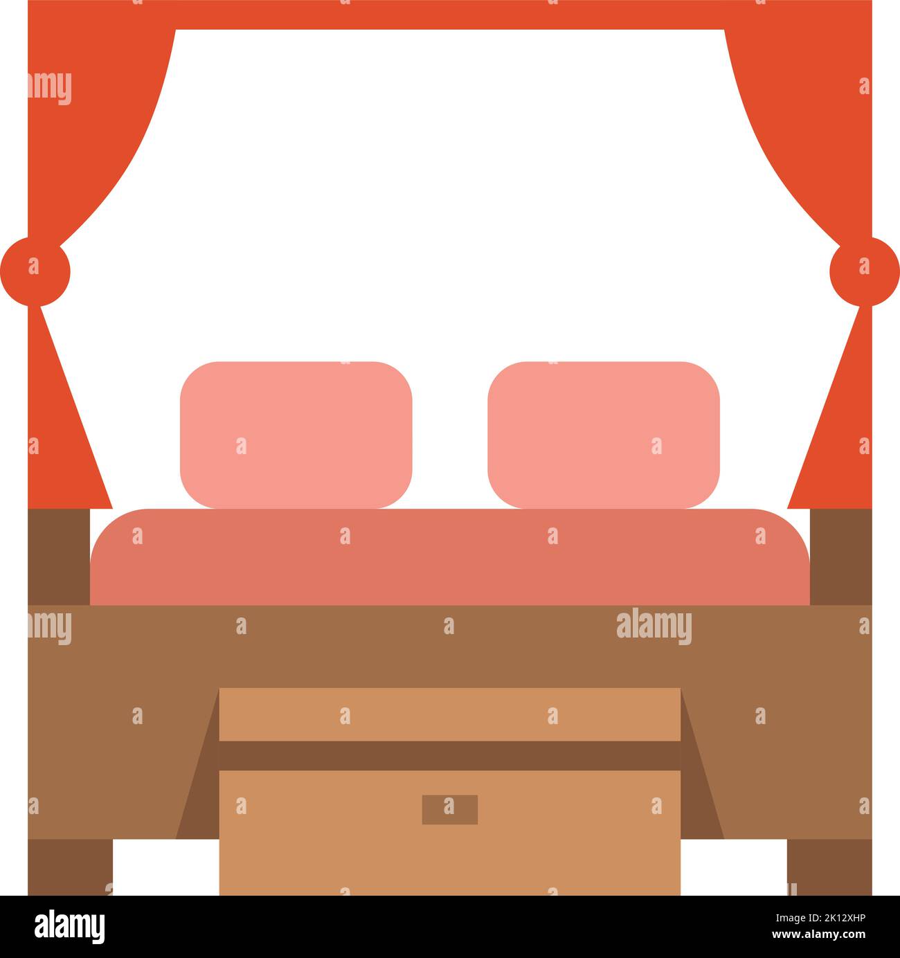 Canopy double bed Stock Vector Images - Alamy