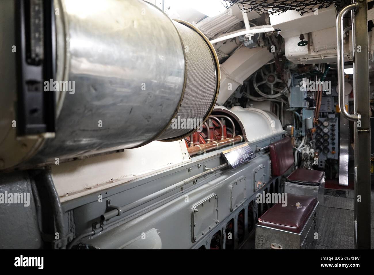 military war submarine warship ship interior Stock Photo - Alamy