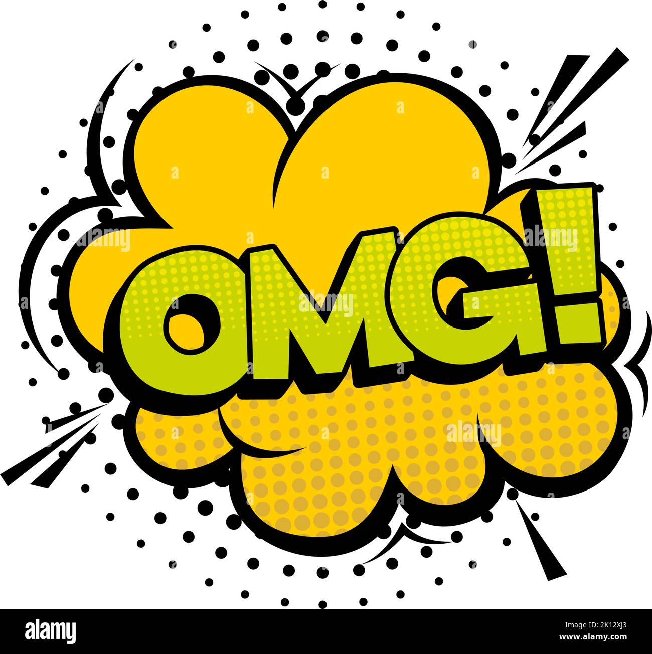Omg Comic Cloud In Color Pop Art Style Stock Vector Image And Art Alamy