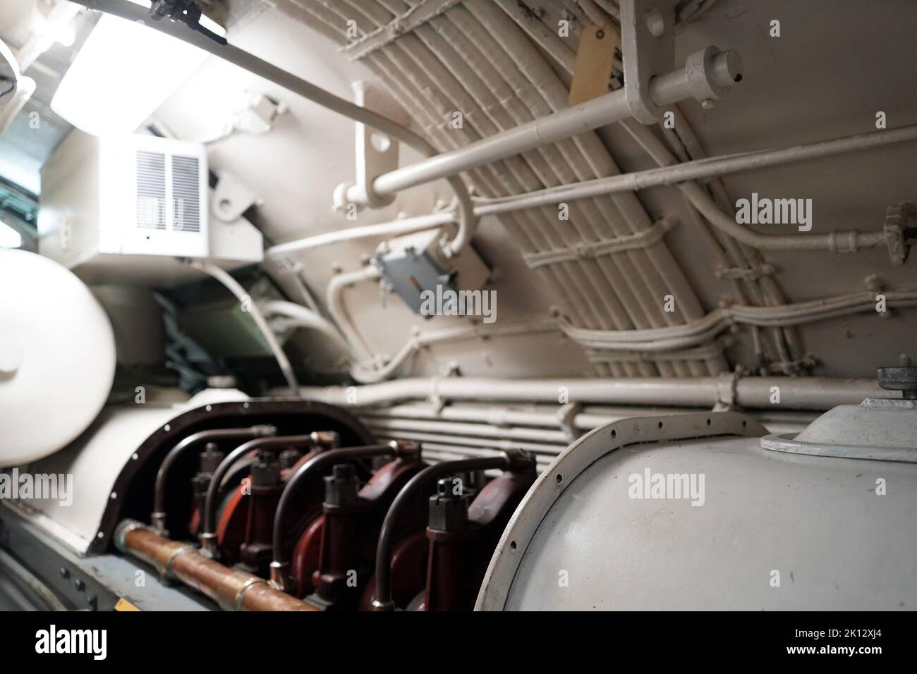 military war submarine warship ship interior Stock Photo - Alamy