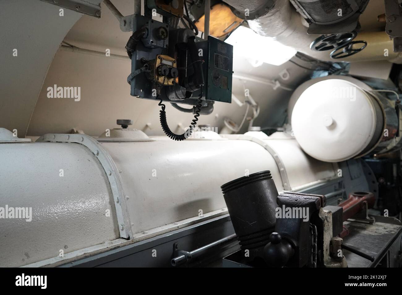 military war submarine warship ship interior Stock Photo - Alamy