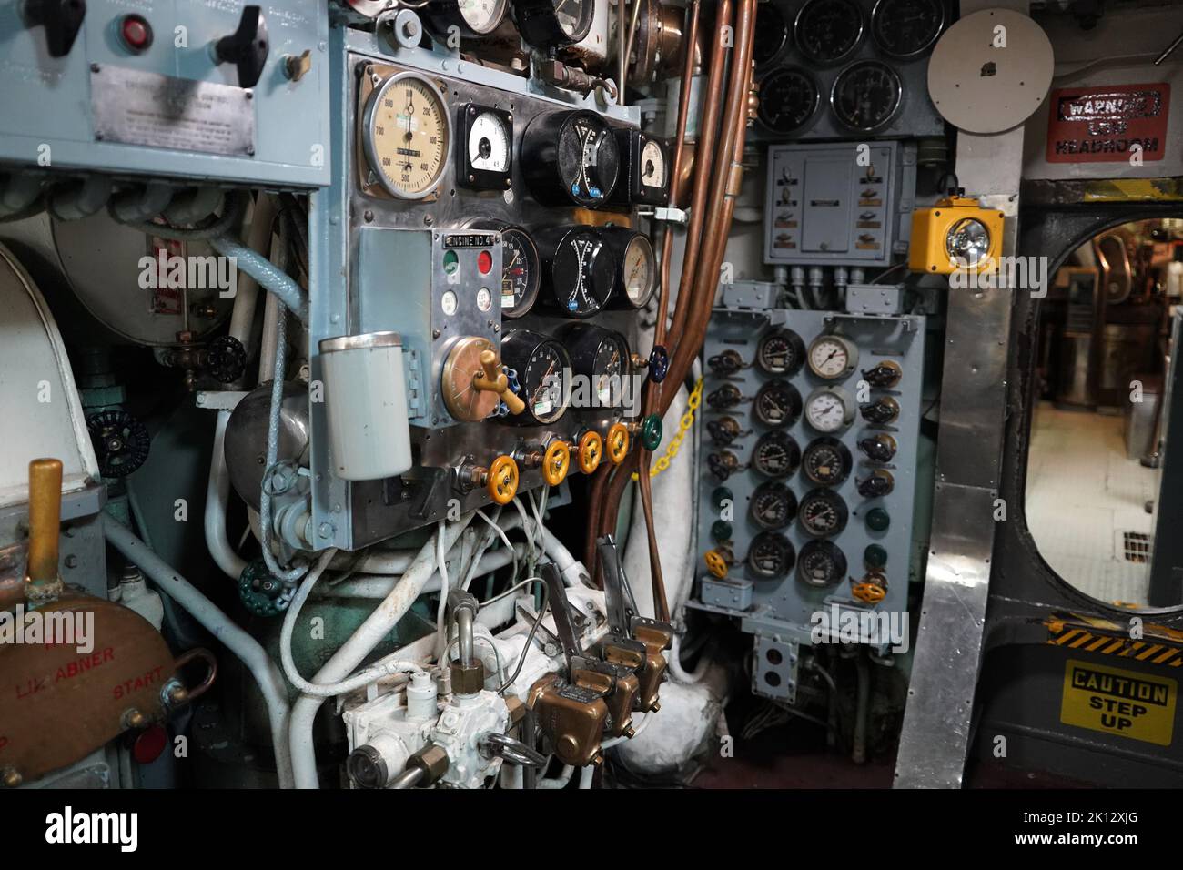 military war submarine warship ship interior Stock Photo - Alamy