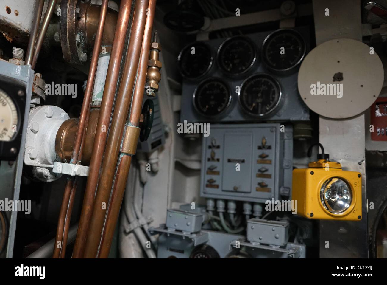 military war submarine warship ship interior Stock Photo - Alamy