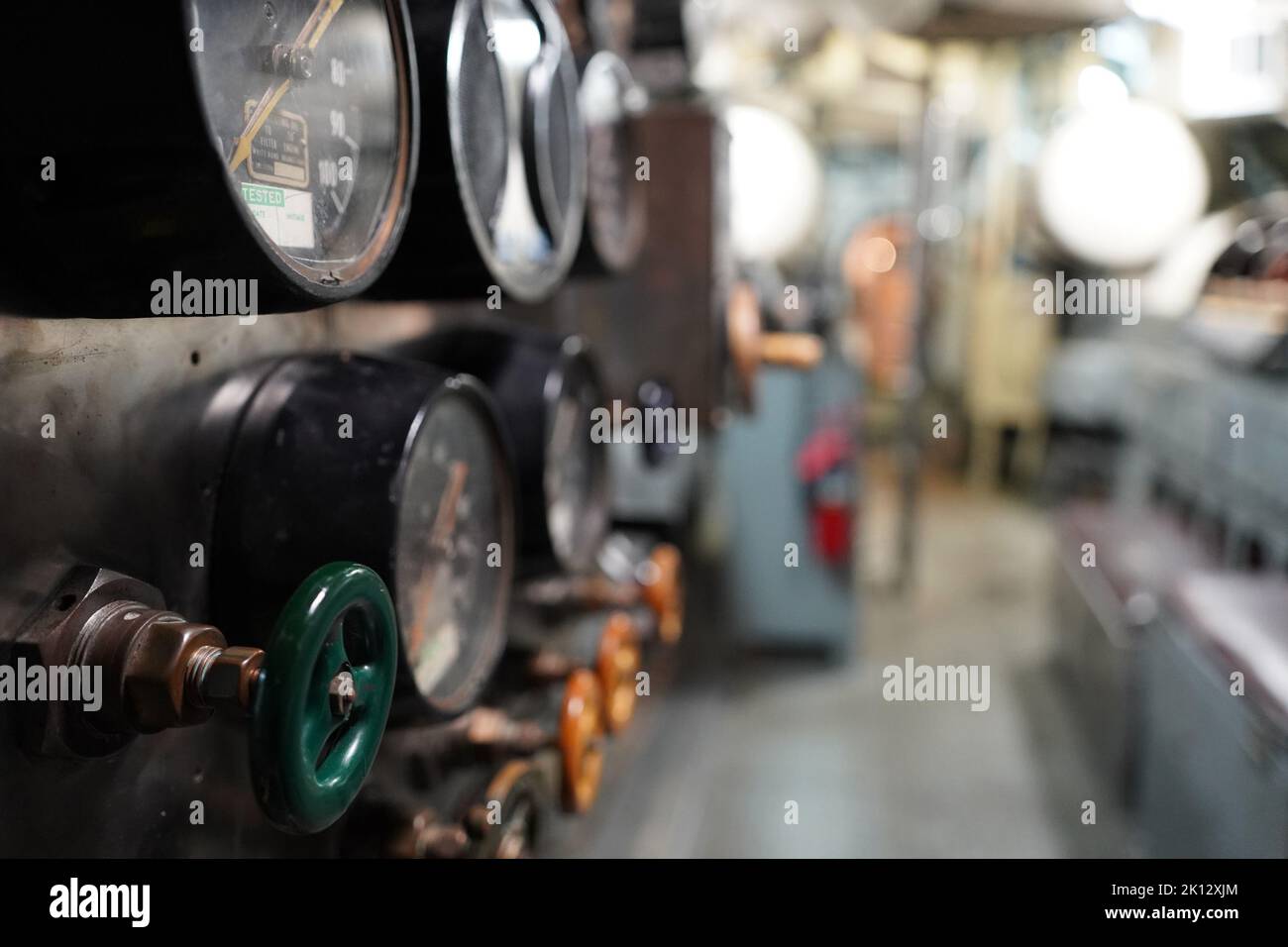 military war submarine warship ship interior Stock Photo - Alamy