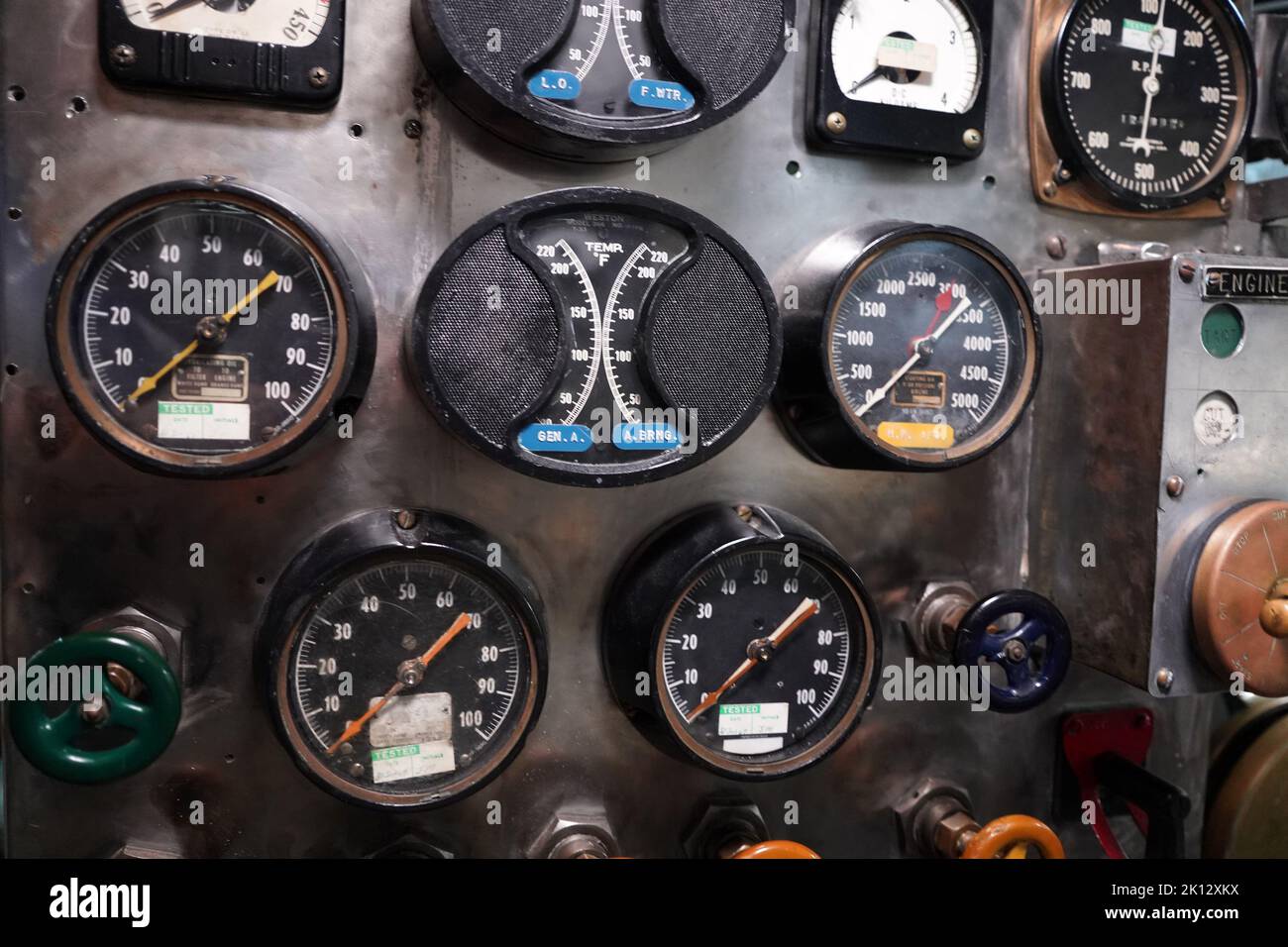 military war submarine warship ship interior Stock Photo - Alamy