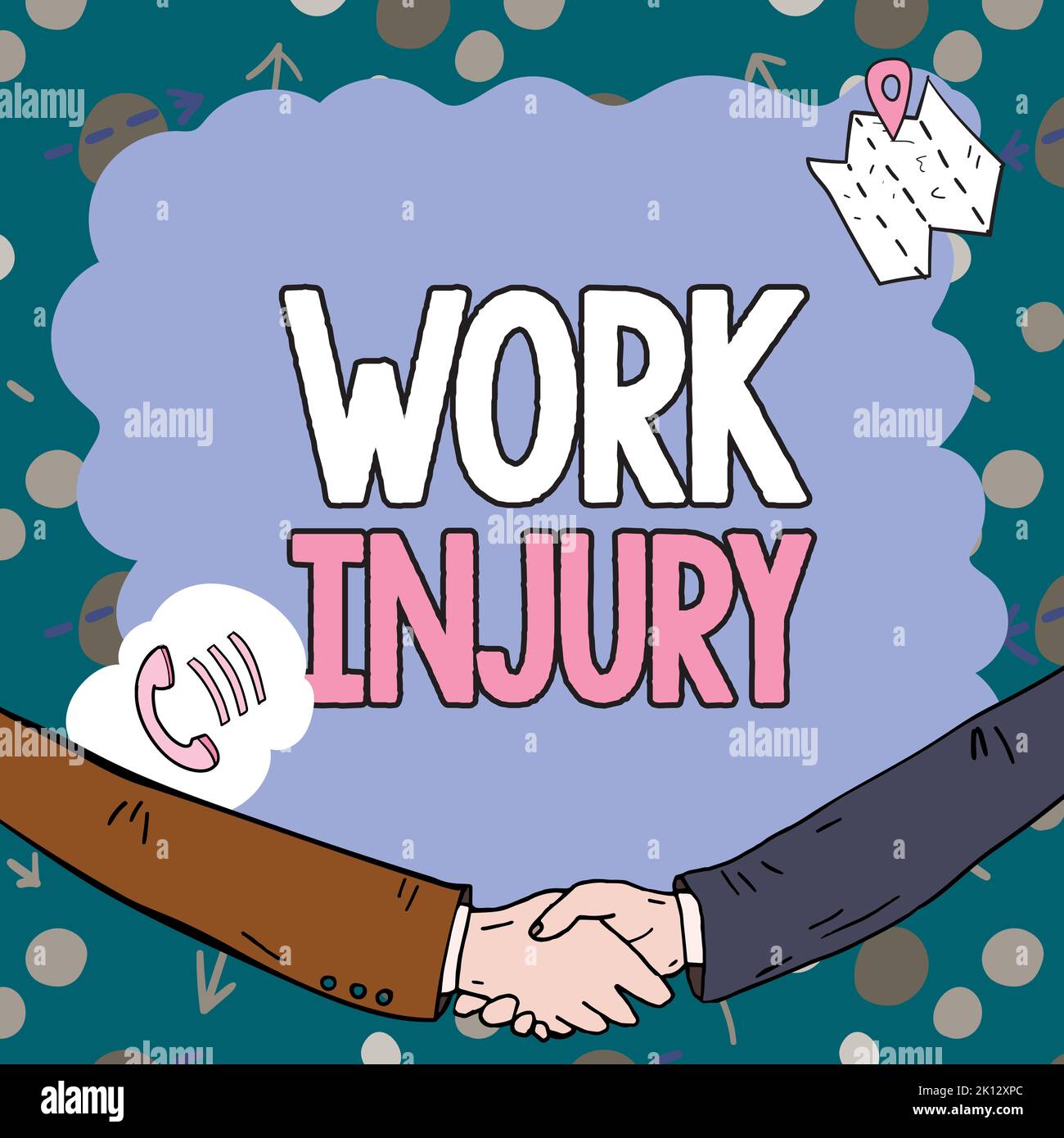 Conceptual display Work Injury. Word Written on Accident in job Danger ...